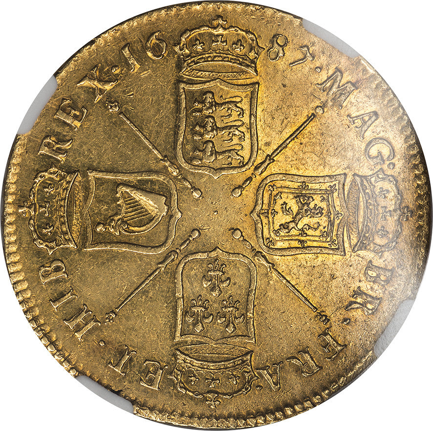 James II Gold 5 Guineas 1687 NGC MS61 – Paul Menzies Ltd